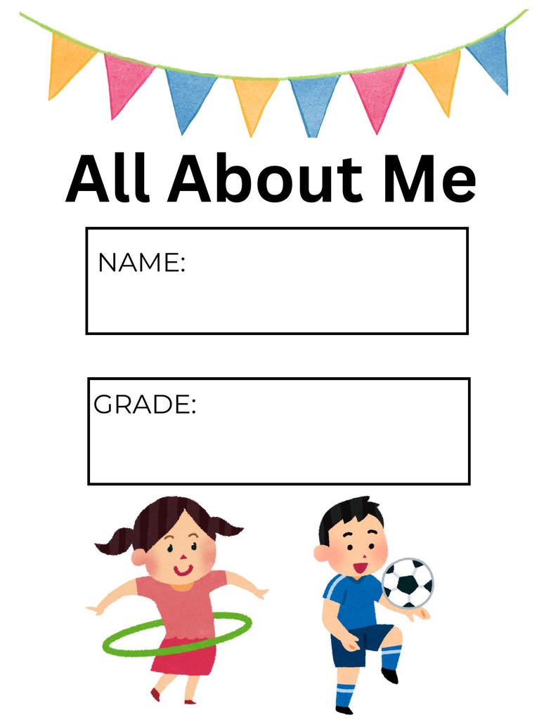 All About Me Writing Prompts Printable | First Week of School ...