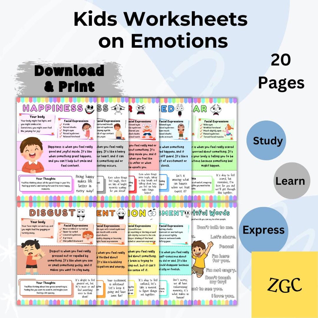 Social Emotional Learning Worksheets | Feelings & Emotions Activities ...