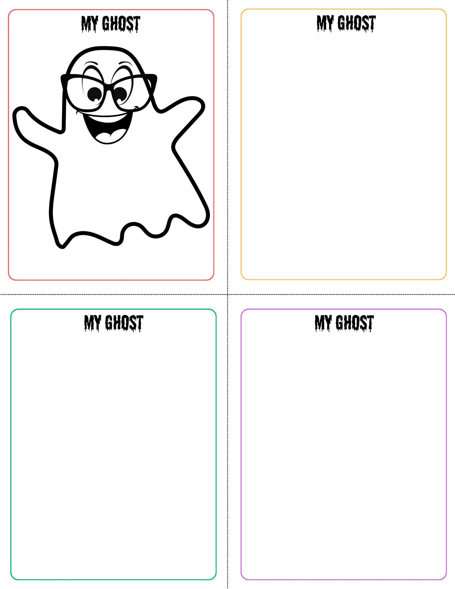Roll the Dice to Draw a Ghost, Halloween Drawing Activity, Fall Art ...