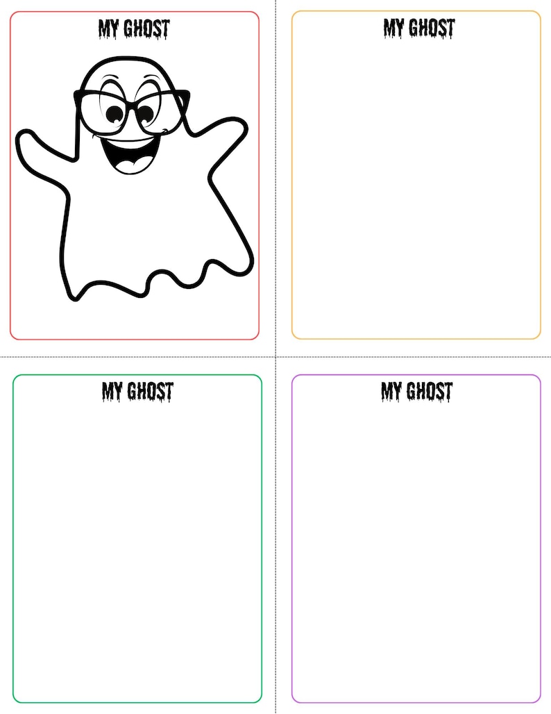 Roll the Dice to Draw a Ghost, Halloween Drawing Activity, Fall Art ...