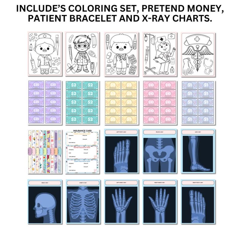 Doctor Dramatic Play Printables Bundle | Pretend Play Doctor’s Office ...