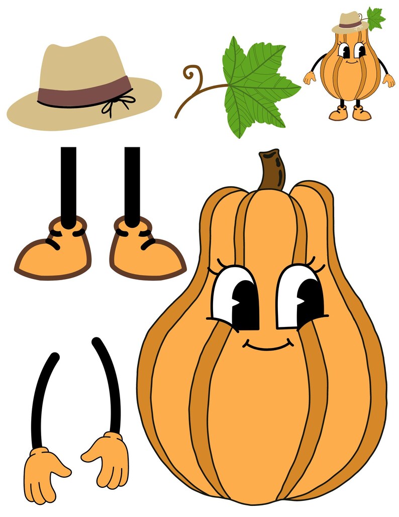 Build a Squash Paper Craft | Printable Fall & Halloween Activity for ...