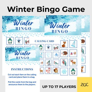 Printable Winter Bingo Game, Fun Winter Activity for Kids & Adults ...