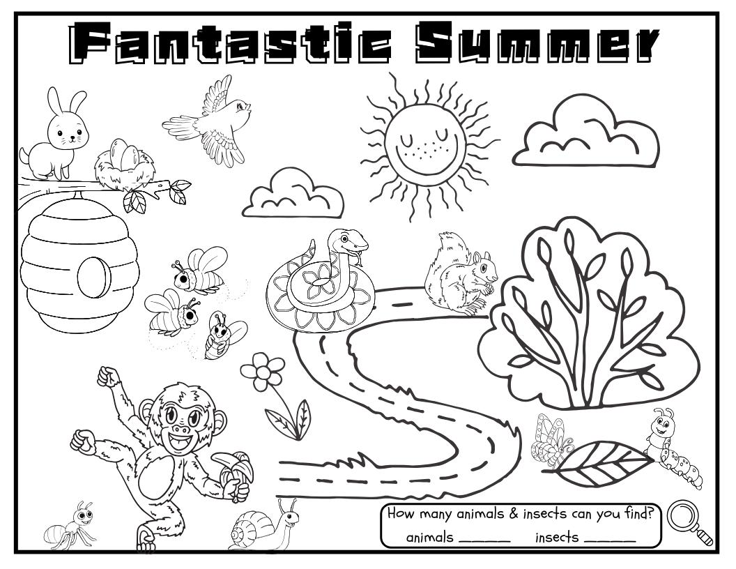 Printable Summer Activity Placemats for Kids | Road Trip Games PDF ...