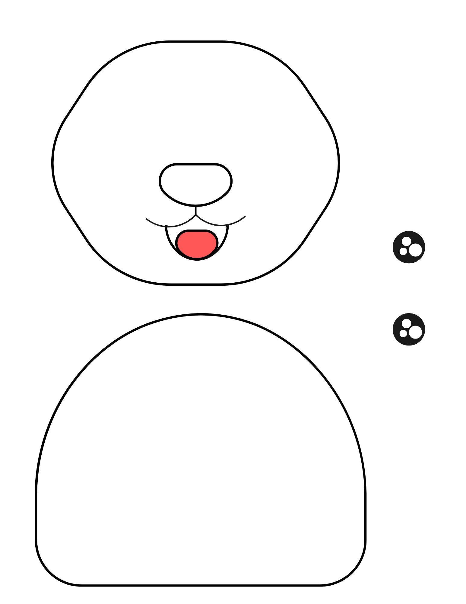 Build a Polar Bear Printable, Winter Polar Bear Kids Craft, Build a ...