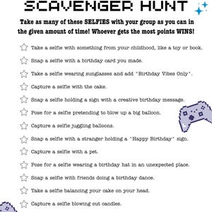 Printable Games for Teenage Boys' Birthday Party, Fun Challenges, Teen ...