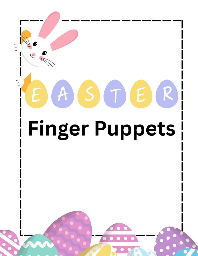 Easter Finger Puppets Printable | Bunny Chick Puppet Craft | Spring ...
