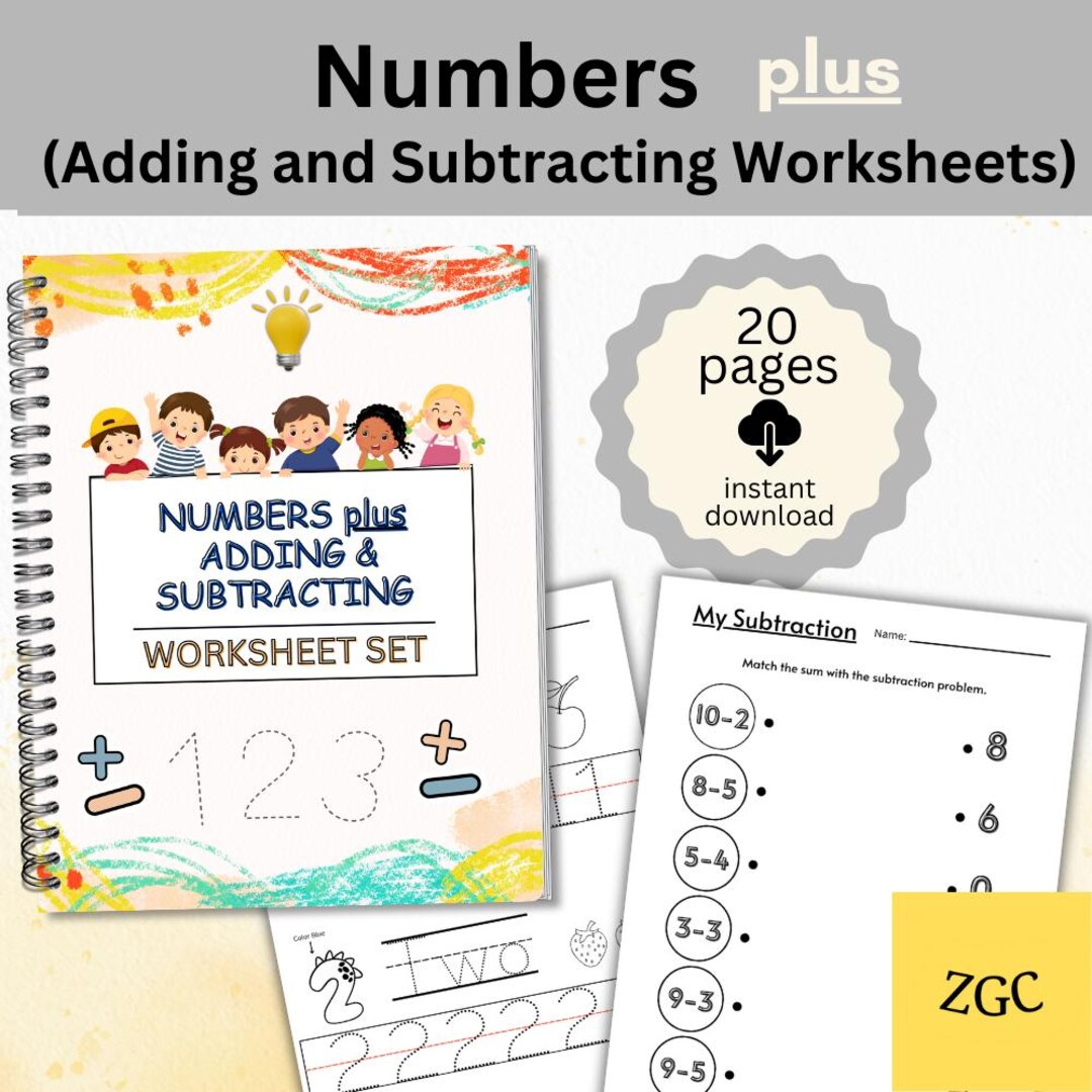 Addition and Subtraction Printable Worksheets, Simple Math Worksheets ...