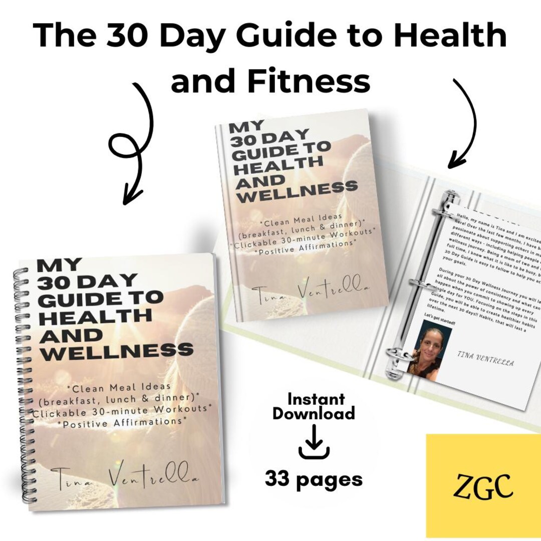 30-day Health & Wellness Planner | Meal Plan, Workouts (digital ...