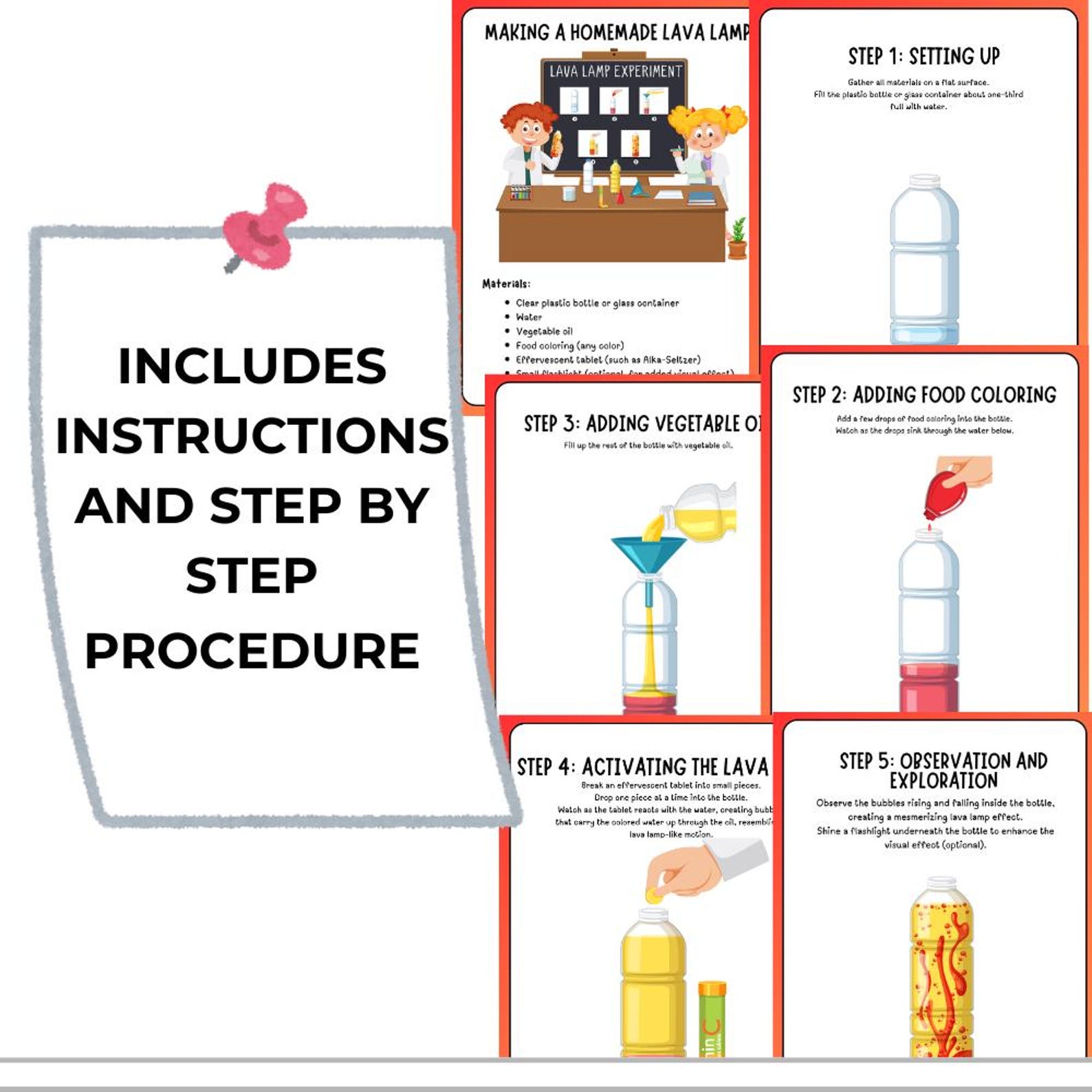 Lava Lamp Science Experiment Printable Activity, Digital Download ...