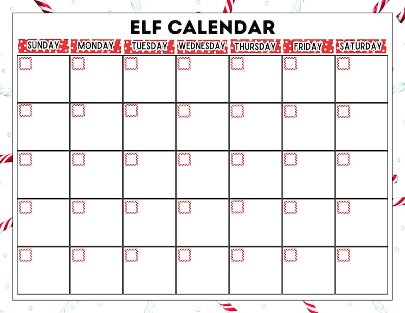 Holiday Elf Ideas Printable | 24-day Elf Activity Calendar | Christmas ...