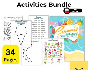 Printable Summer Activity Pack for Kids | Printable Colorful Worksheets ...