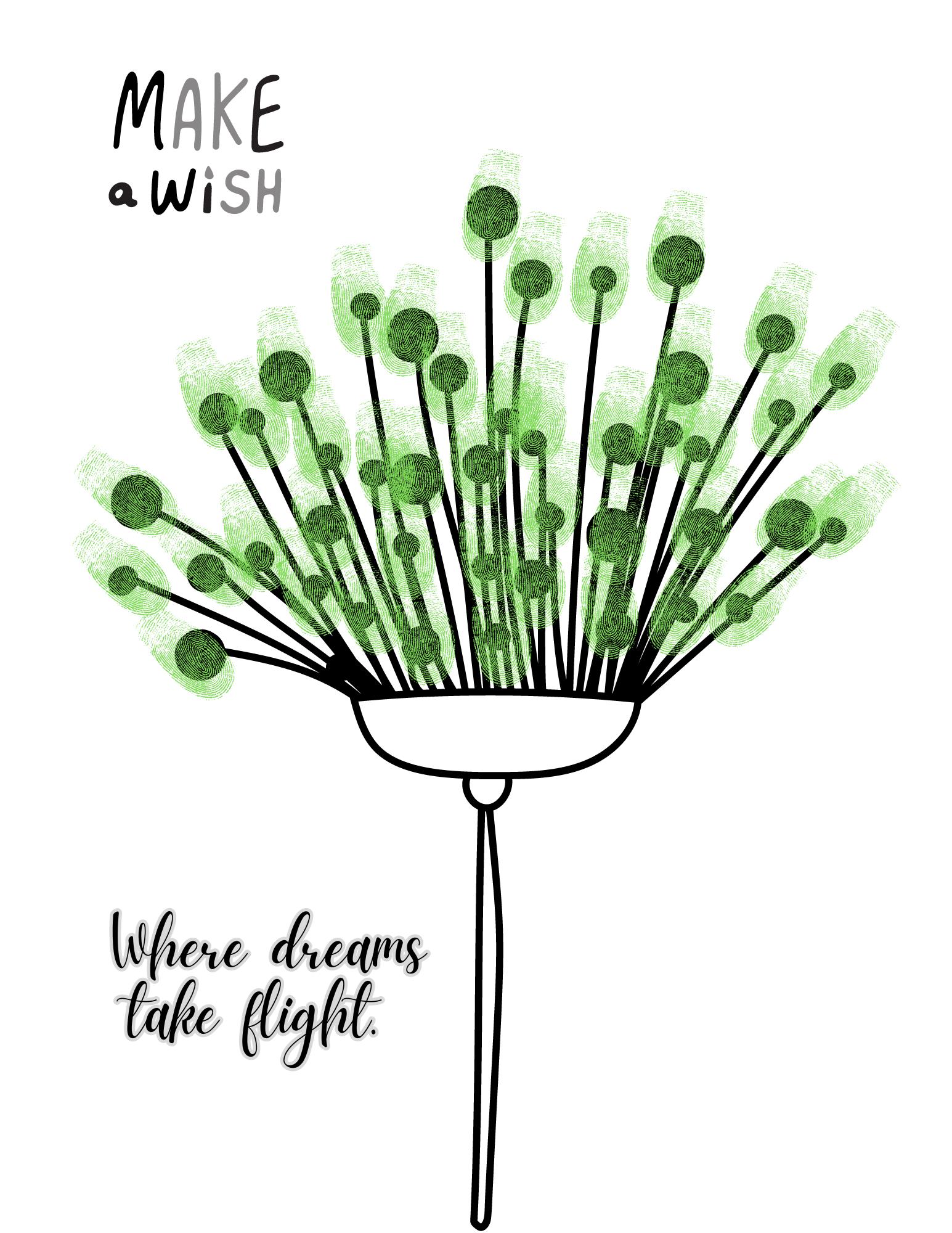 Printable Fingerprint Dandelion Craft, Early Learner Art, 10 Dandelion ...