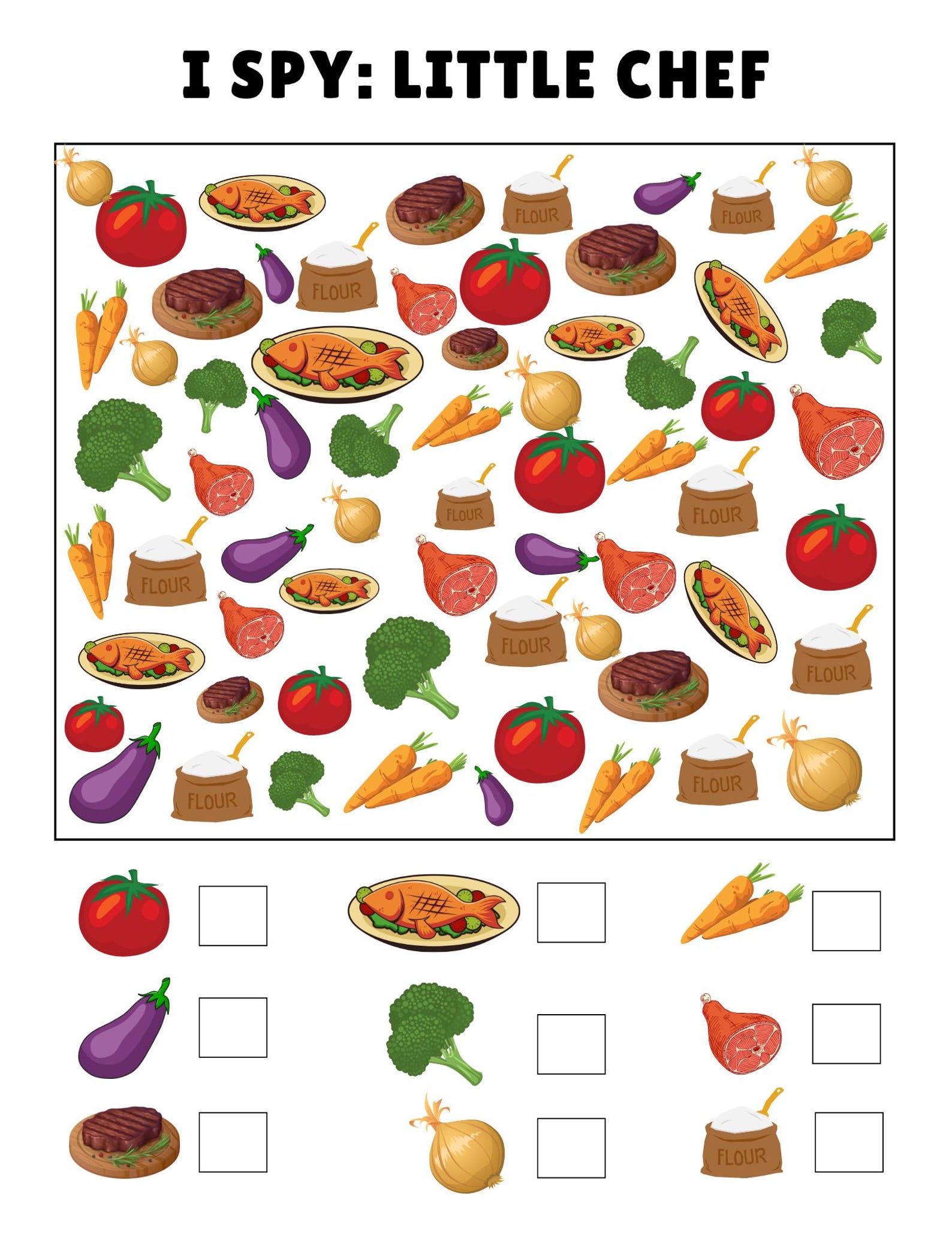 Chef Activity Pack for Kids | Pretend Play Printables (PDF Download) - Etsy