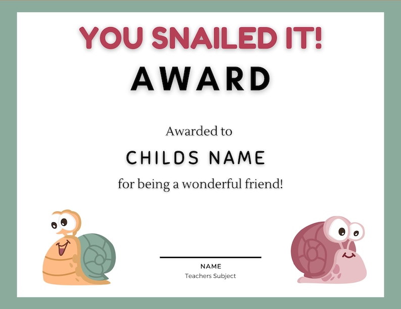 Editable Teacher Awards, Cute Printable Certificates, Fun Classroom ...
