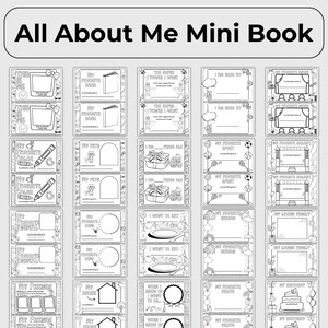 Back to School Mini Booklet | All About Me Activity | Printable ...