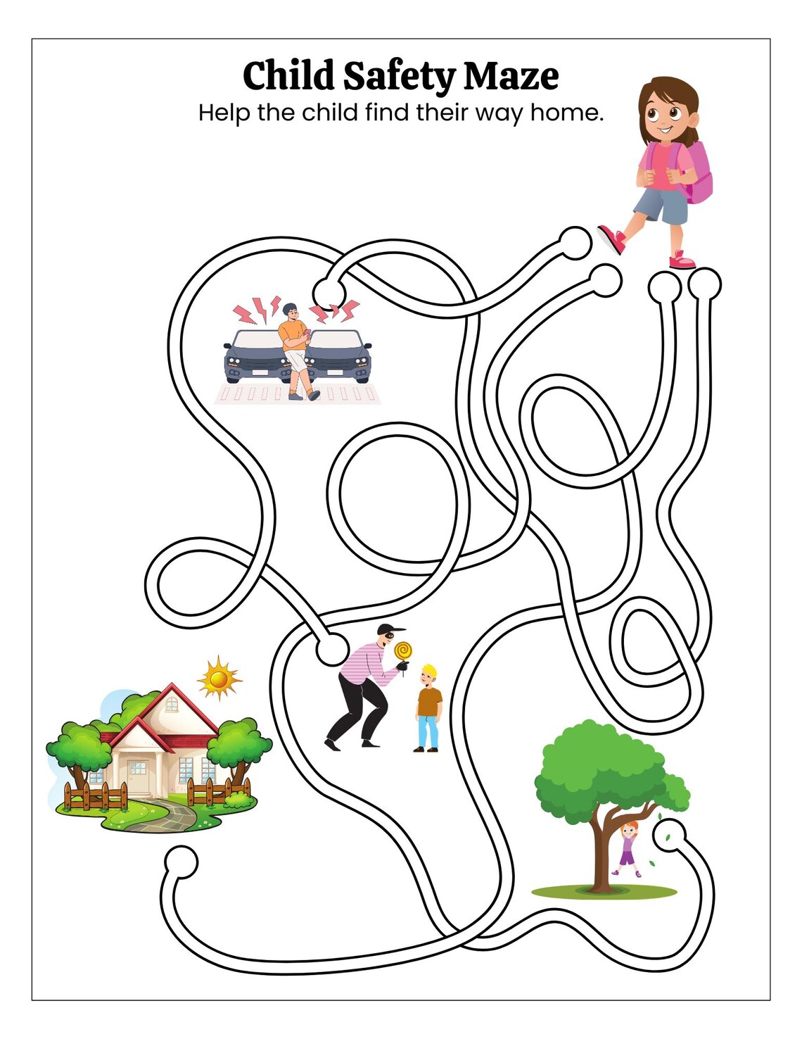 Printable Child Safety Worksheets, Digital Safety Activities for Kids ...