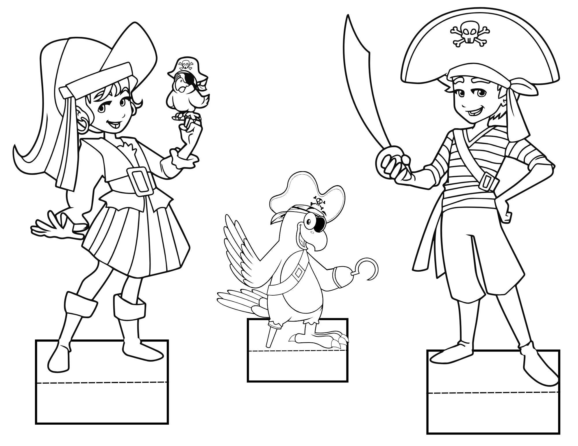 Pirate Diorama Printable | Kids Craft Activity | Pirate Adventure Scene ...