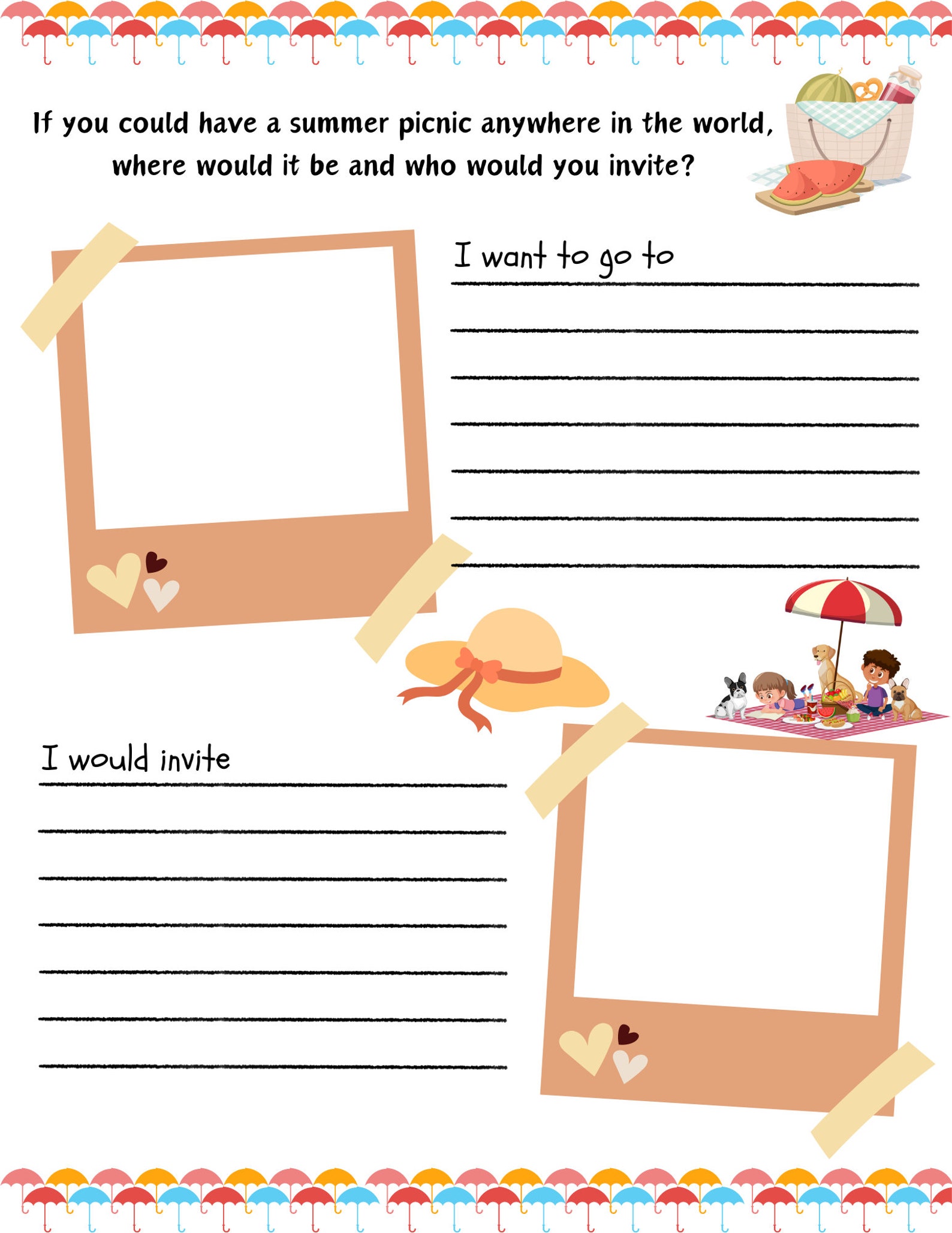 Kids Summer Writing Prompts, Primary Summer School Activities, Journal ...