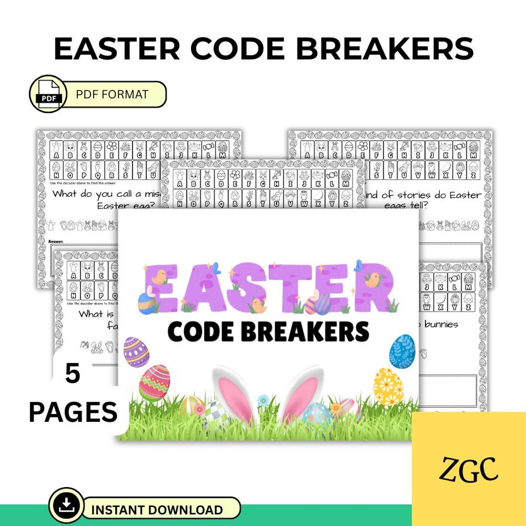 Easter Code Breakers | Spring Decode the Message Activity | Secret Code ...
