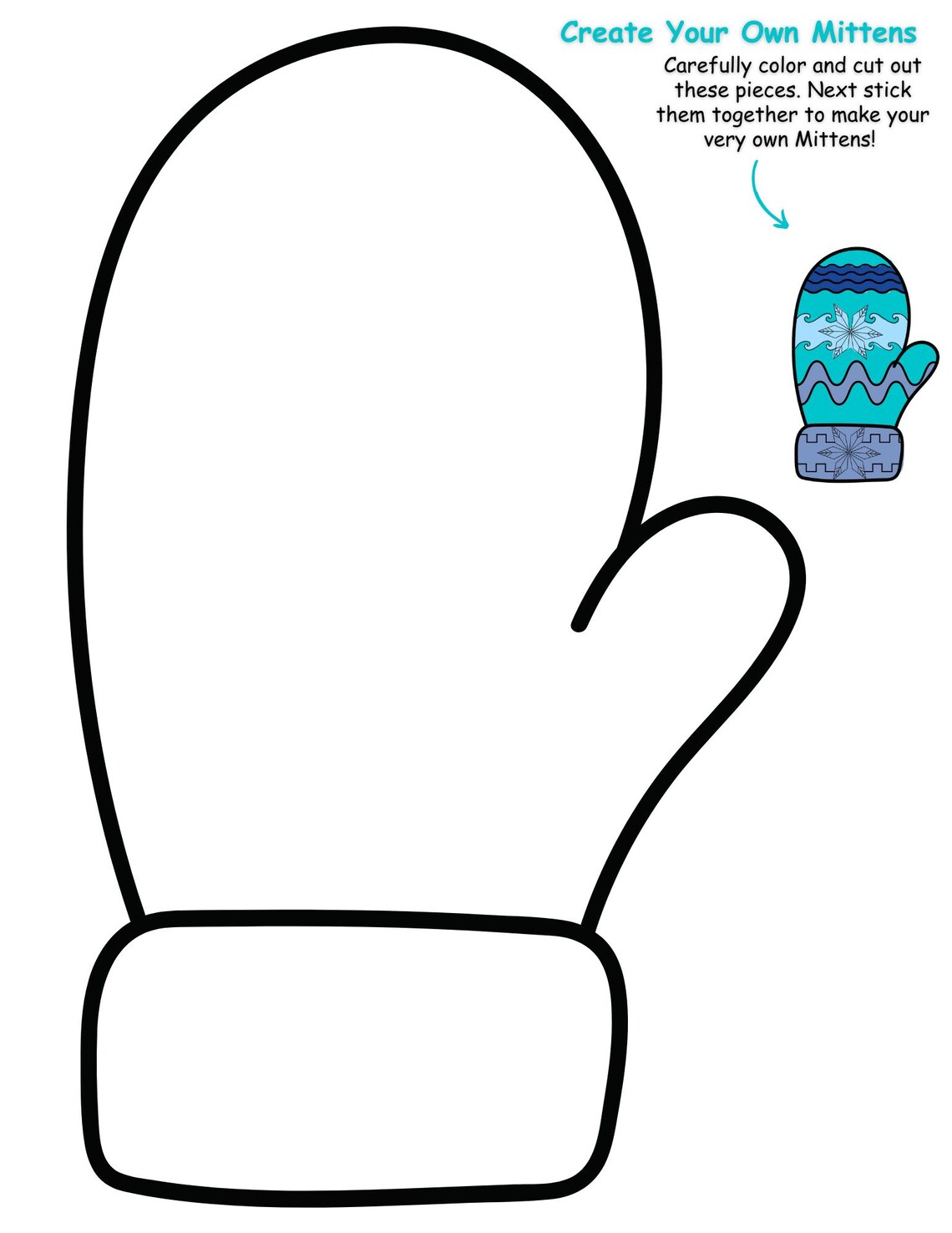 Build Your Own Winter Mittens | Printable Paper Craft for Kids | Winter ...