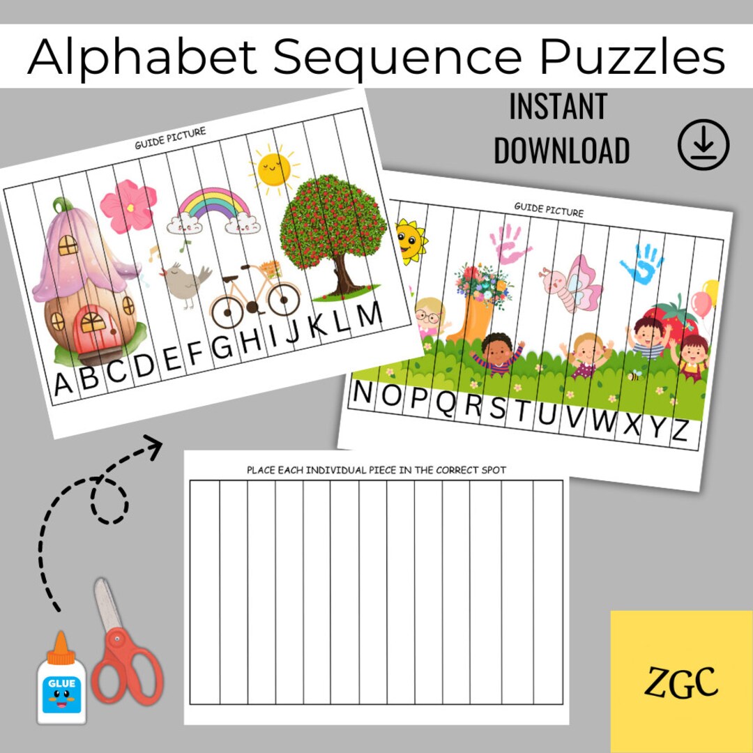 Abc Sequence Activity Puzzle Activity, ABC Fine Motor Practice ...
