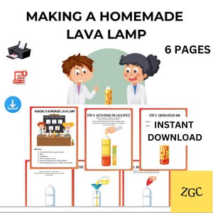 Lava Lamp Science Experiment Printable Activity, Digital Download ...