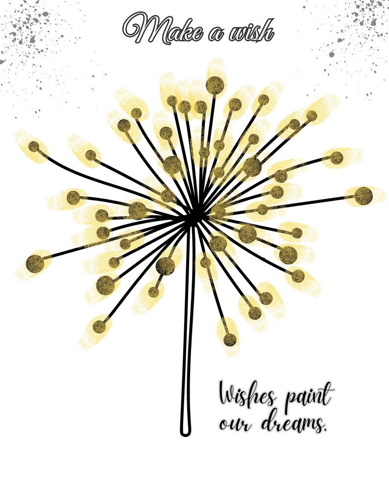 Printable Fingerprint Dandelion Craft, Early Learner Art, 10 Dandelion ...