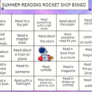 Space Themed Summer Reading Challenge Printable Bundle - 10 Fun Pages ...