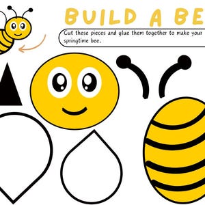 Build Your Own Bee Craft Printable | Spring Insect Activity | Kids Cut ...