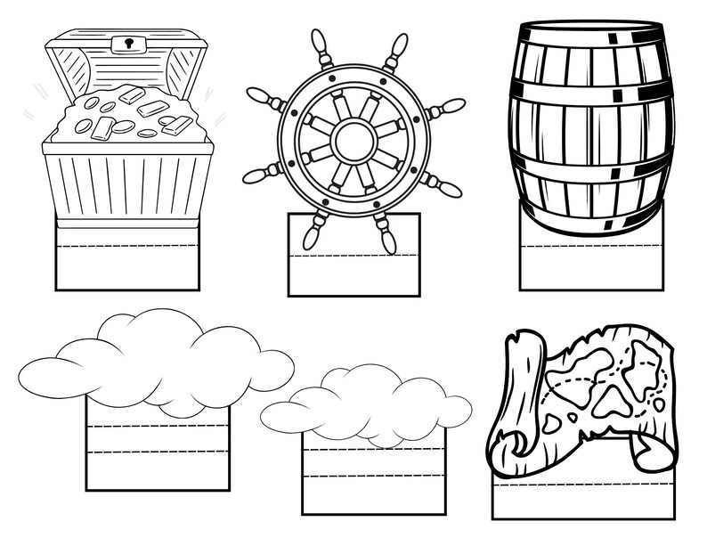 Pirate Diorama Printable | Kids Craft Activity | Pirate Adventure Scene ...