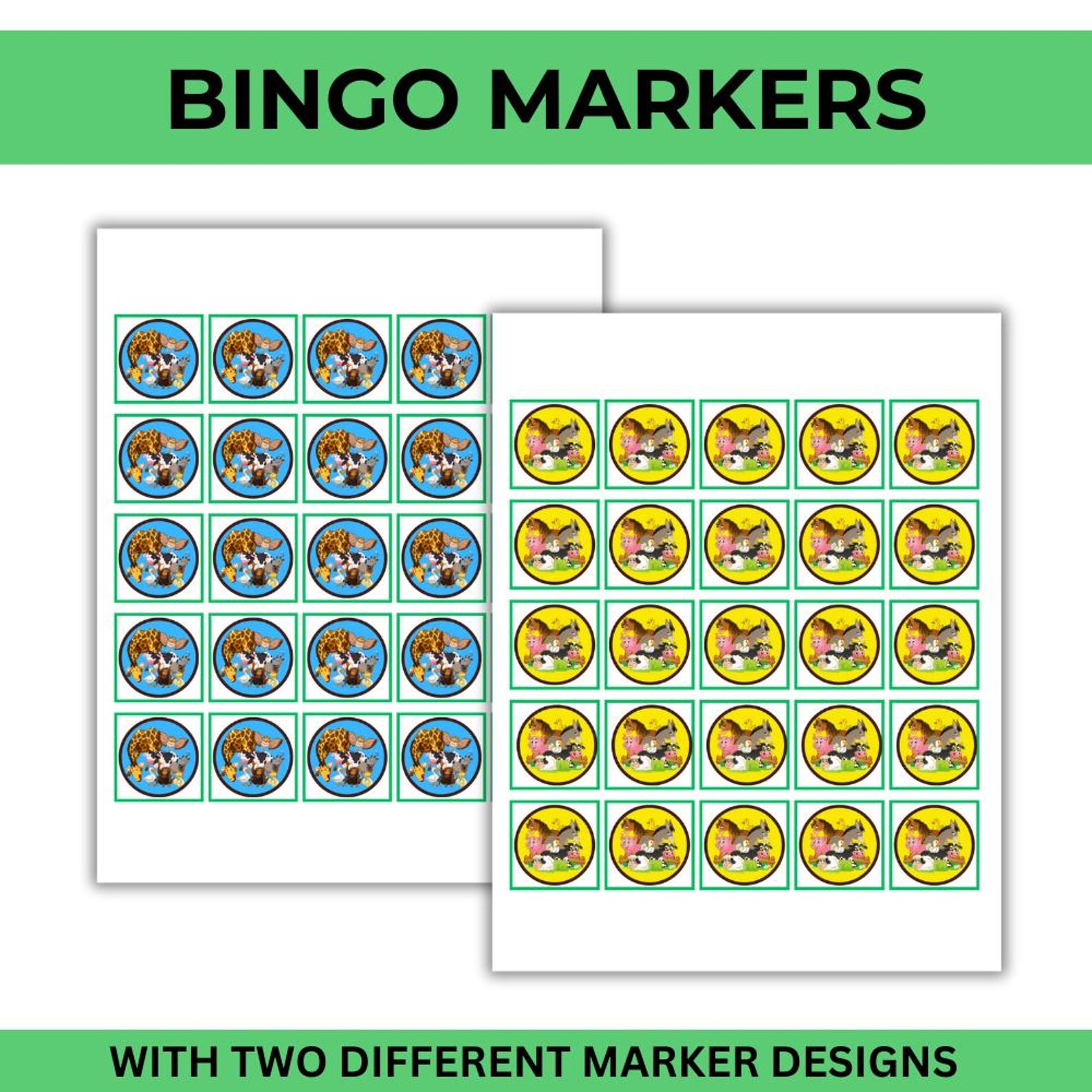 Printable Animals Bingo Game, Fun Animal Activity for Kids, Classroom ...