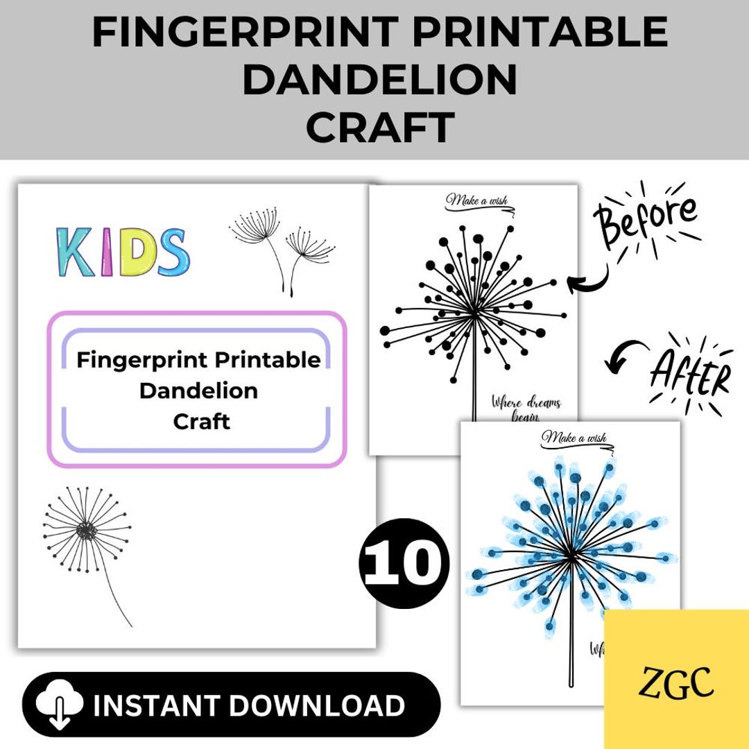 Dandelion Art Templates | Printable Kids Craft | Preschool & Homeschool ...