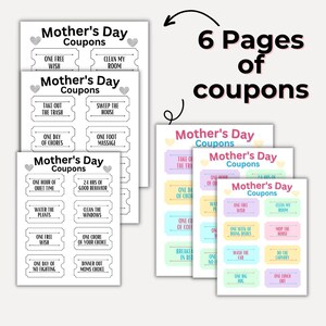 Mother's Day Printable Bundle | Coloring Cards, Bookmarks & Placemats ...