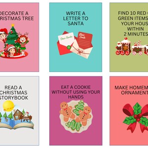 Printable Advent Cards for Kids, Advent Calendar Ideas, 30 Christmas ...