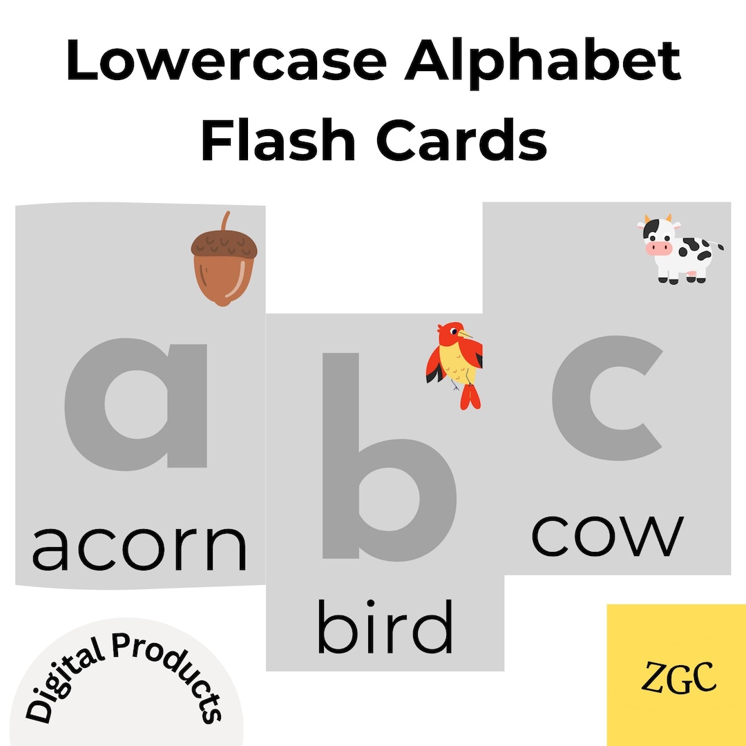 Printable Lowercase Alphabet Flash Cards | Homeschool Phonics Practice ...