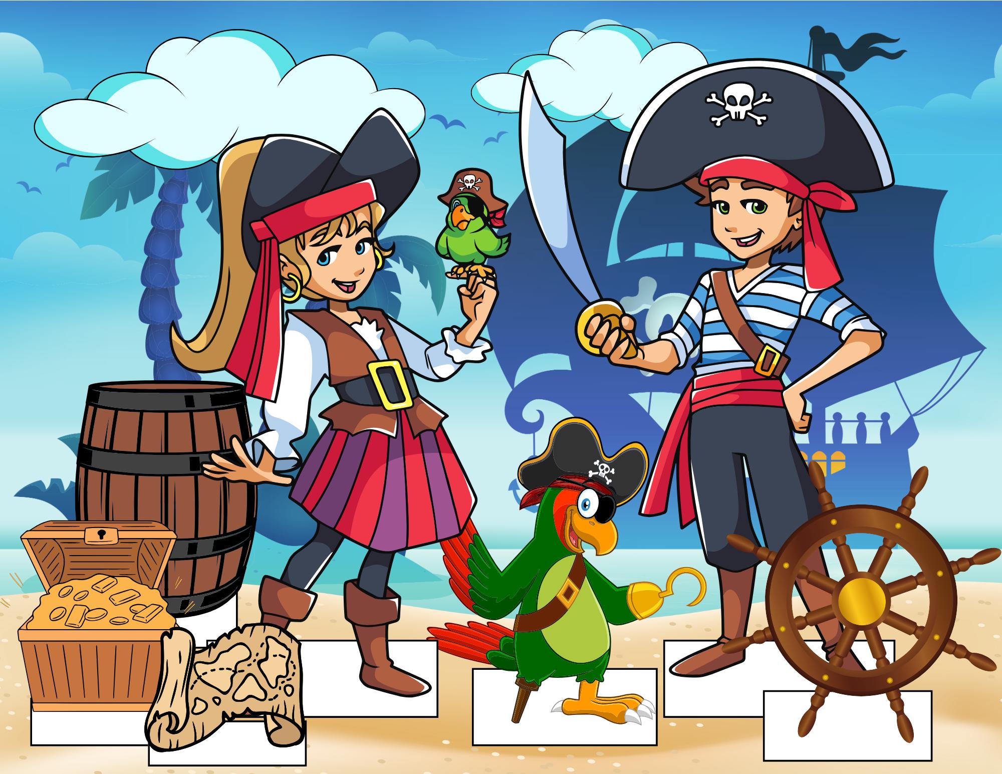 Pirate Diorama Printable | Kids Craft Activity | Pirate Adventure Scene ...