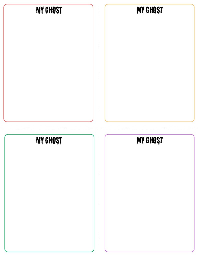 Roll the Dice to Draw a Ghost, Halloween Drawing Activity, Fall Art ...