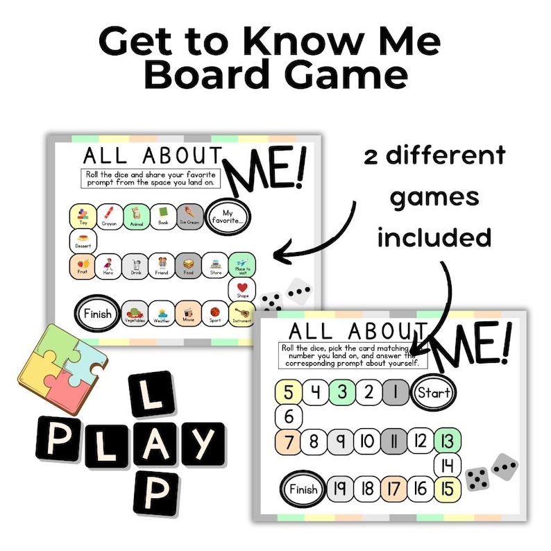 All About Me Board Game, Fun Icebreaker Activity, School Printable Game ...