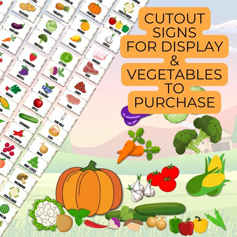 Farmers Market Dramatic Play, Farmers Pretend Play, Dramatic Play ...