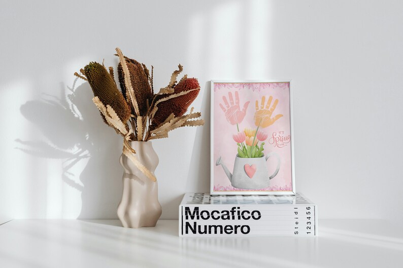 10 Spring Handprint Craft Bundle, Printable Spring Craft, Fingerprint ...