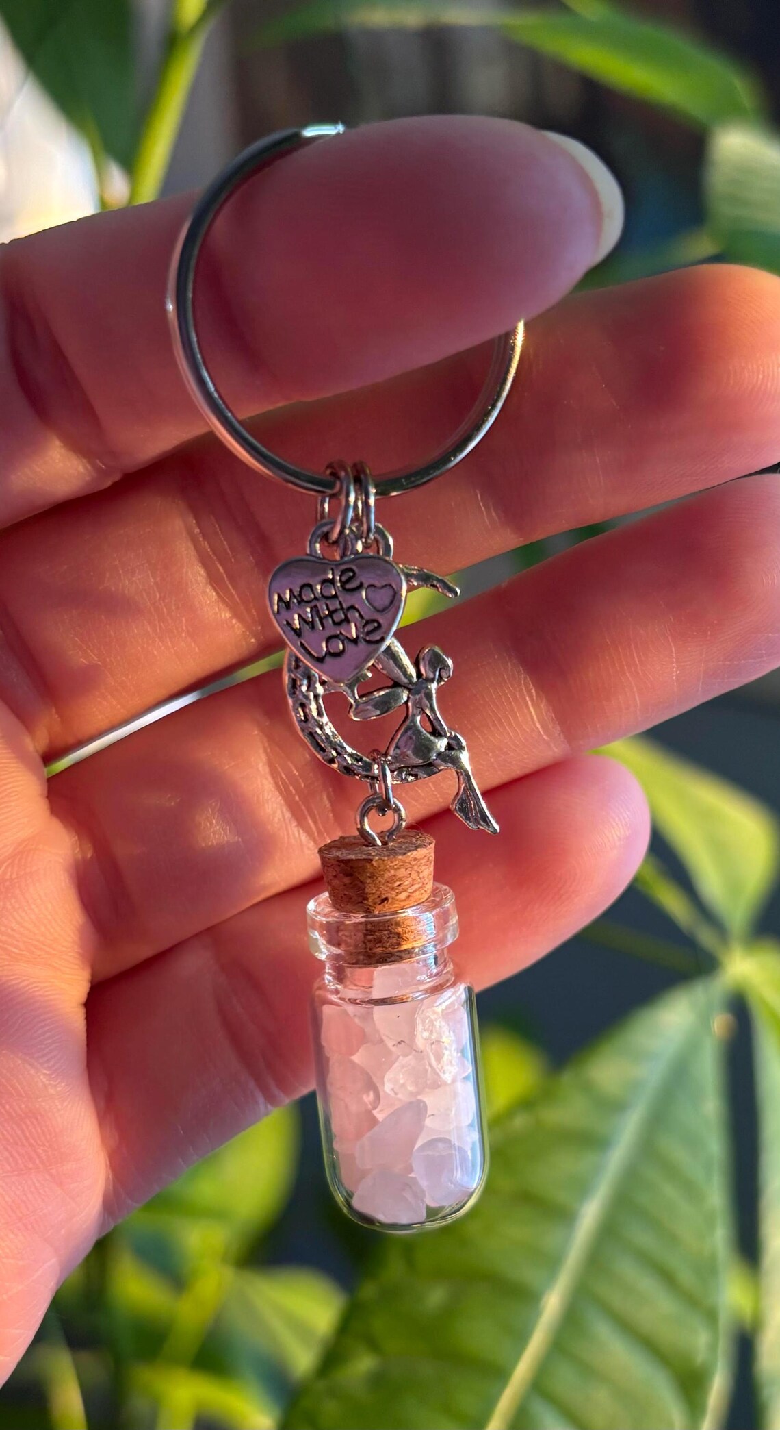 Fairy Gemstone Keychain, Fairy Crystal Keychain, Crystal Jar Keychain ...