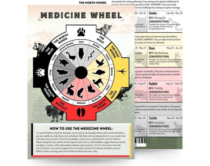 Medicine Wheel Divination Chart: Native American Astrology Guide ...