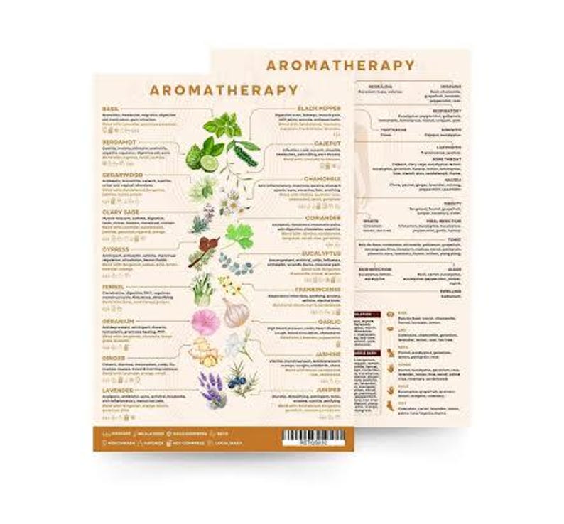 Aromatherapy Quick Study Guide PDF | Essential Oils Reference Chart ...