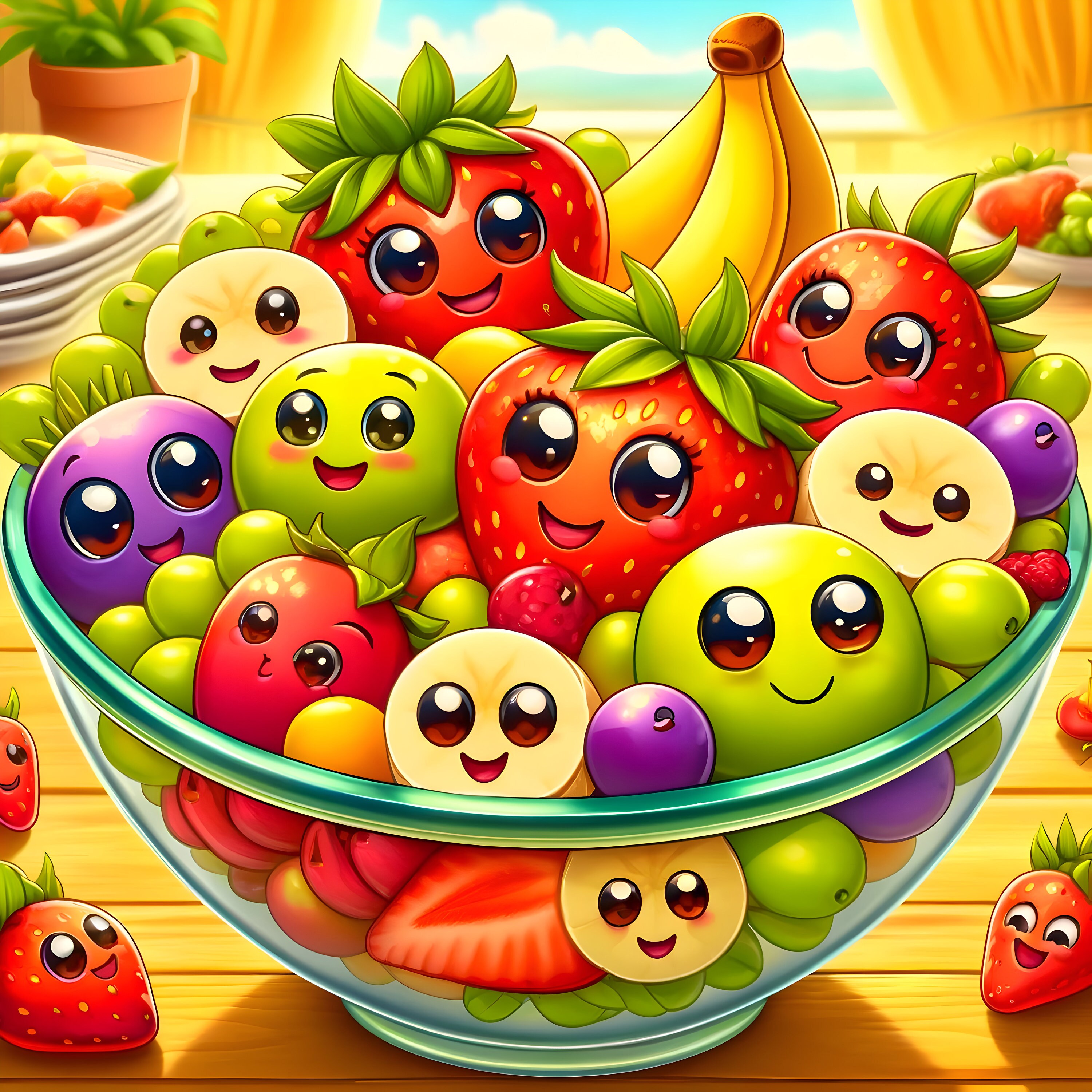 Fruit Salad Print Poster Digital Download Printable for Poster Canvas ...