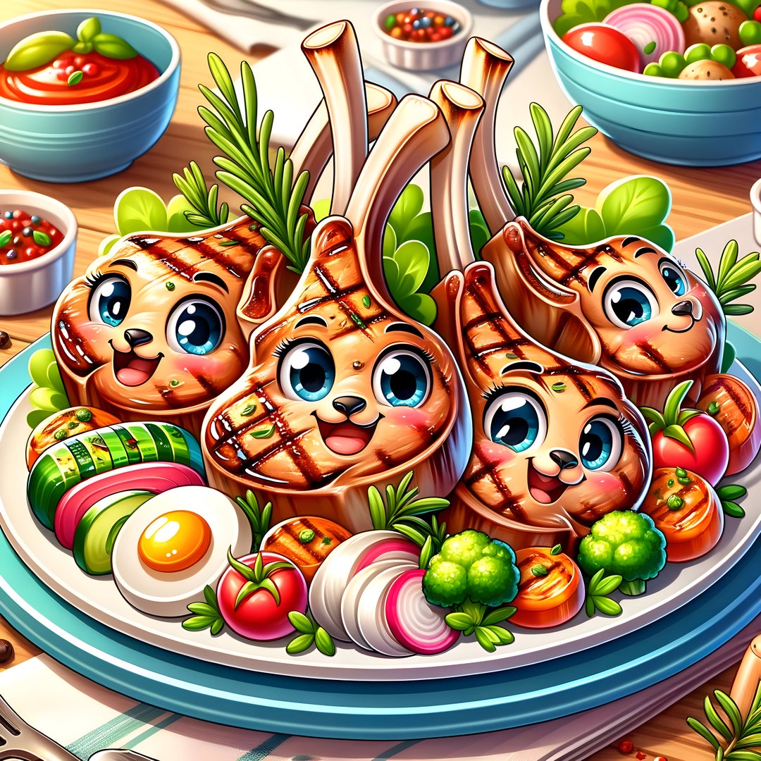 Lamb Chops Print Poster Digital Download Printable for Poster Canvas or ...