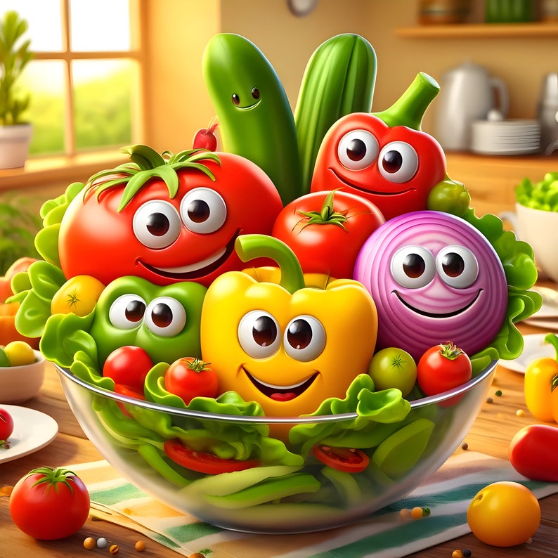 Salad Kitchen Print Poster Digital Download Printable for Poster Canvas ...