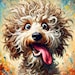 Labradoodle Dog Crazy Picture Labradoodle Dog Poster Labradoodle Art ...