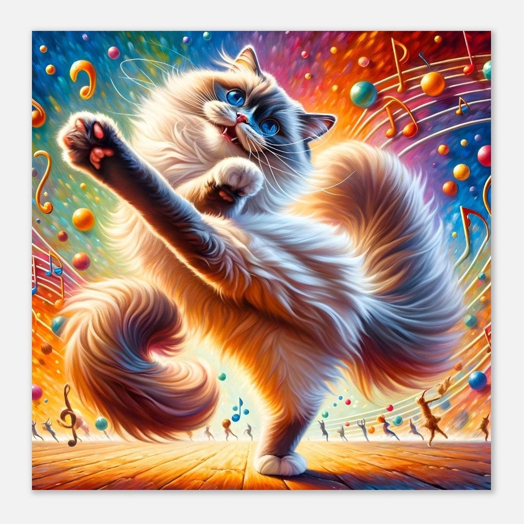 Ragdoll Cat Dancing Musical Highly Detailed Aluminum Print - Etsy