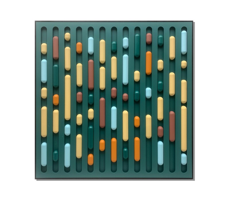 Capsule Cascade: Colorful 3D Wall Art Vibrant Home Decor Unique Wall ...